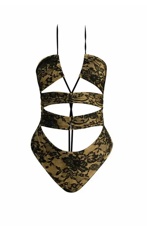 IVY SWIMWEAR Lace Monokini - Black