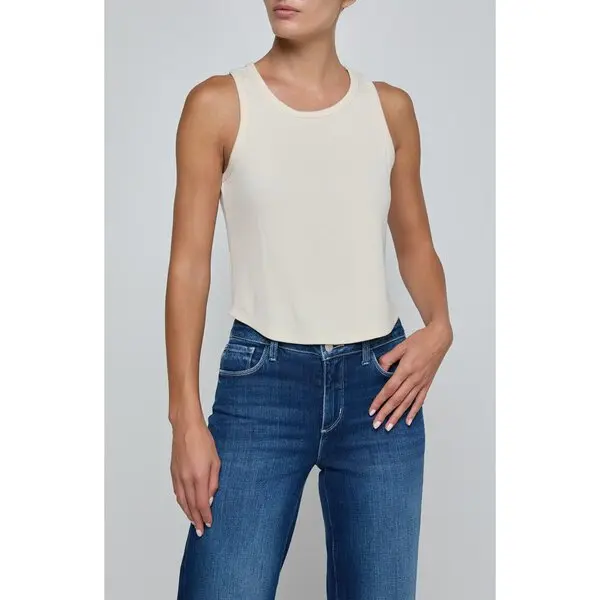 L'Agence Cael Stretch Modal Tank - Ecru