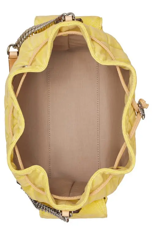 Tory Burch Charlie Quilted Denim Drawstring Shoulder Bag
