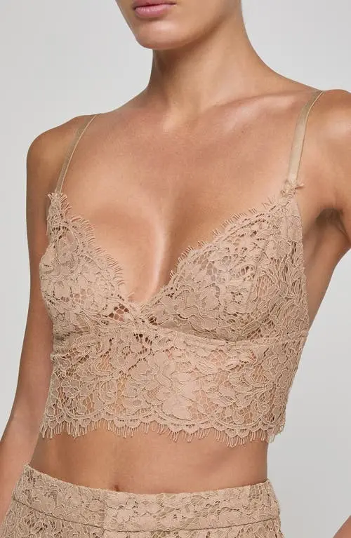 L'Agence Aislin Lace Bralette Top - Cappuccino