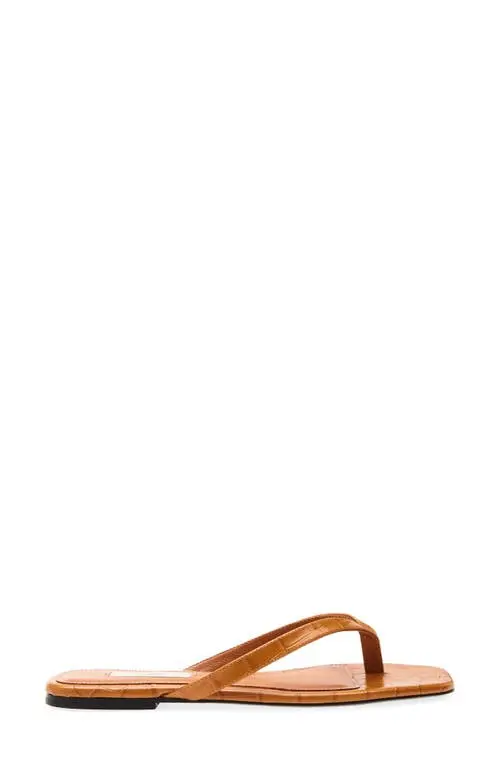 TOTEME Croc Embossed Flip Flop - Orange