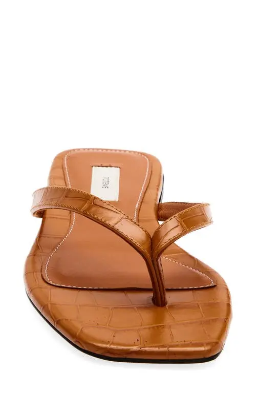 TOTEME Croc Embossed Flip Flop - Orange
