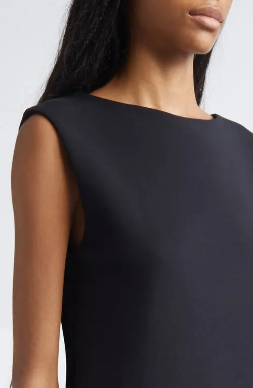 Max Mara Pepli V-back Scuba Knit Jersey Midi Dress