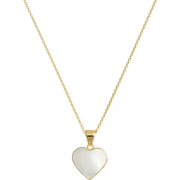 FREYA ROSE Necklace With Mop Heart - Mother Of Pearl