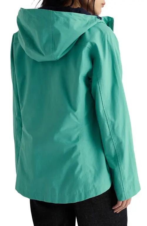 SEASALT CORNWALL Waterway Hooded Waterproof Jacket - Sage Leaf