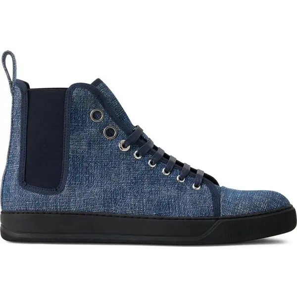 LANVIN Dbb1 High-top Denim Sneakers - Blue Denim