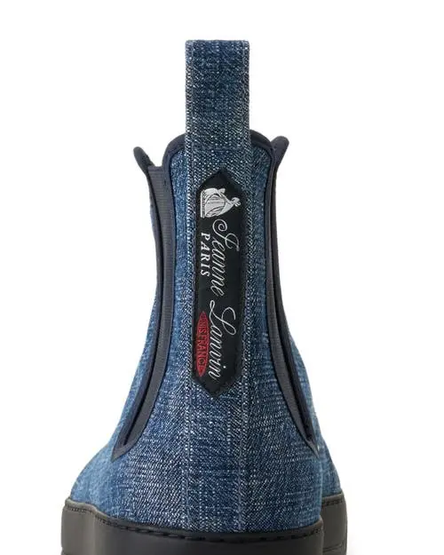 LANVIN Dbb1 High-top Denim Sneakers - Blue Denim