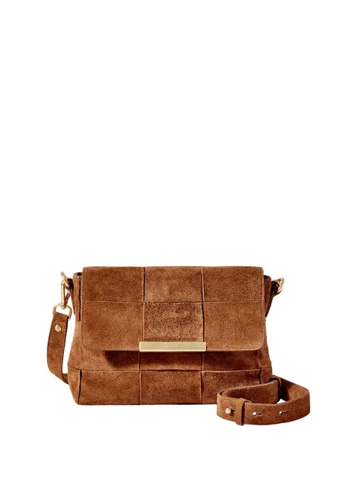 Mint Velvet Lara Suede Woven Crossbody Bag