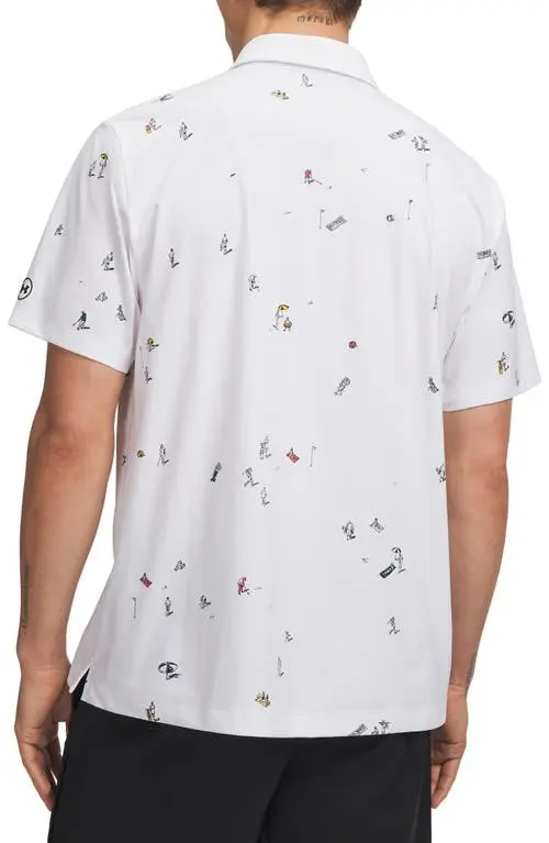 Under Armour Ua Armourdry Performance Golf Polo - White