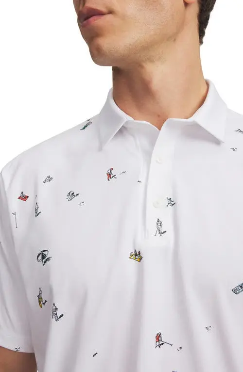 Under Armour Ua Armourdry Performance Golf Polo - White