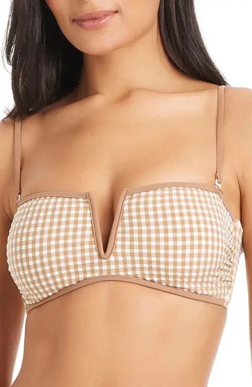 Sanctuary Clean Bandeau Bikini Top - Toasted Coconut