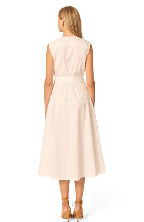 GILNER FARRAR Virien Cotton Midi Dress - White
