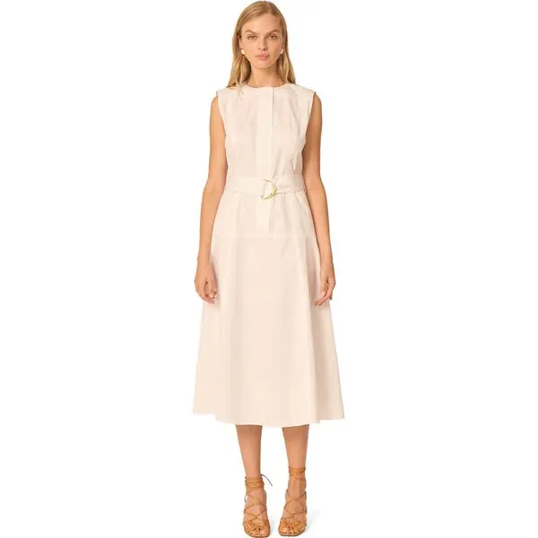 GILNER FARRAR Virien Cotton Midi Dress - White