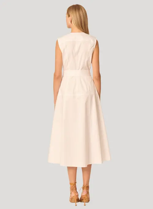 GILNER FARRAR Virien Cotton Midi Dress - White