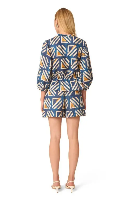 GF476 Geometric Print Shorts