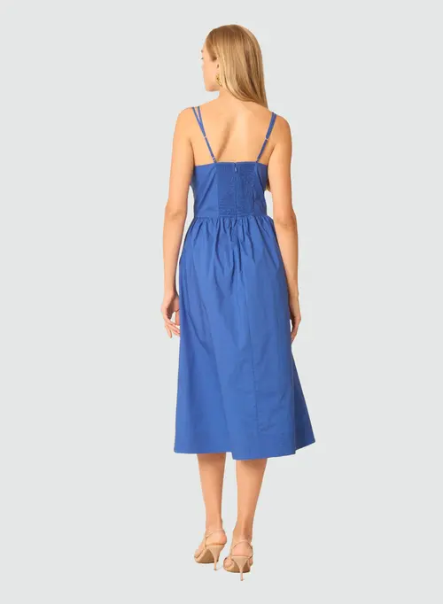 GILNER FARRAR Gf285 Floria Halter Midi Dress - Azure