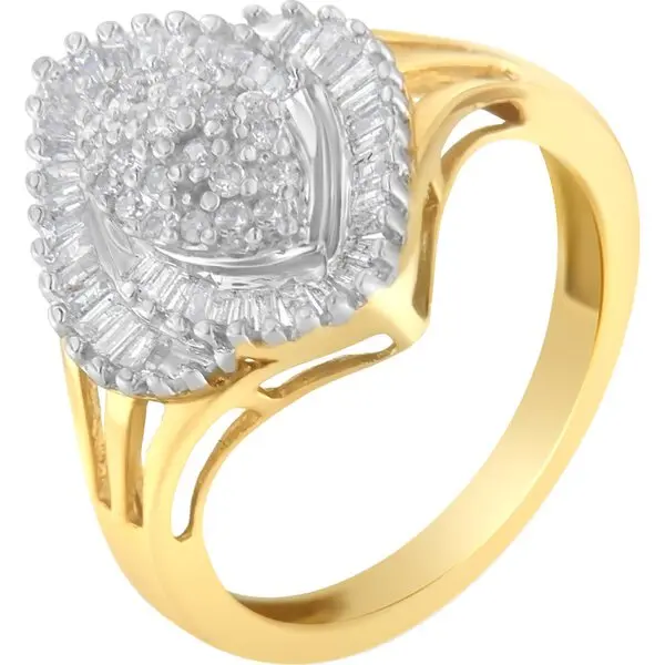 HAUS OF BRILLIANCE 10k Gold 1/2cttw Diamond Cocktail Ring - Yellow Gold