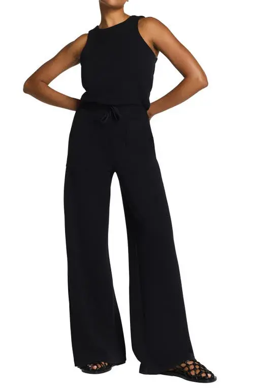 Spanx Airessentials® French Rib Jumpsuit - Very Black