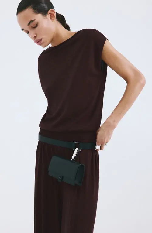 Mango Knit Balloon Leg Trousers - Wine