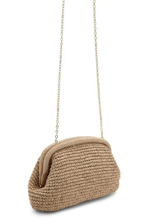 Mango Natural Fiber Frame Clutch