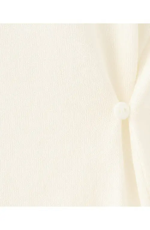 Mango Side Gather Mock Neck Sweater Vest - Ecru