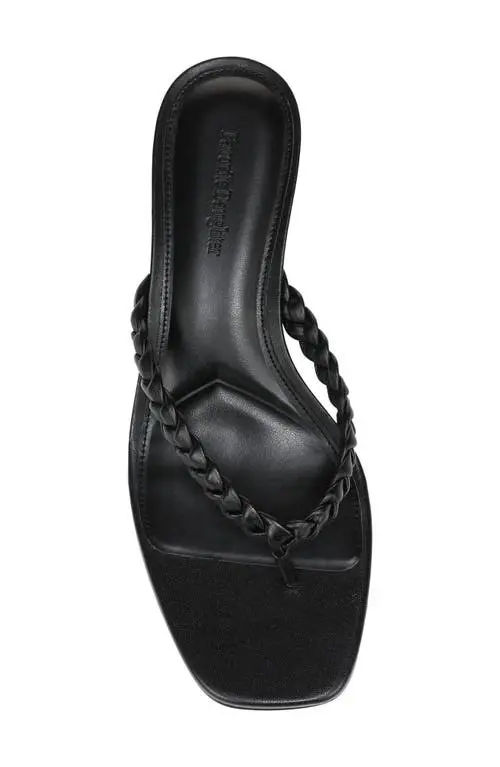 FAVORITE DAUGHTER Sutton Kitten Heel Sandal - Black