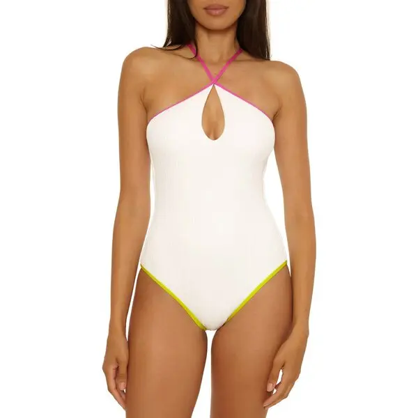 Trina Turk Maori Colorblock One-piece Swimsuit - White/multi