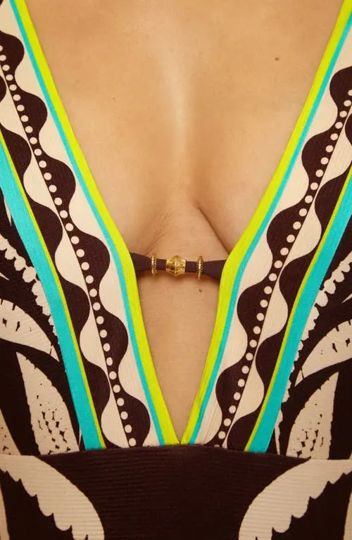 Trina Turk Syros Plunge One-piece Swimsuit