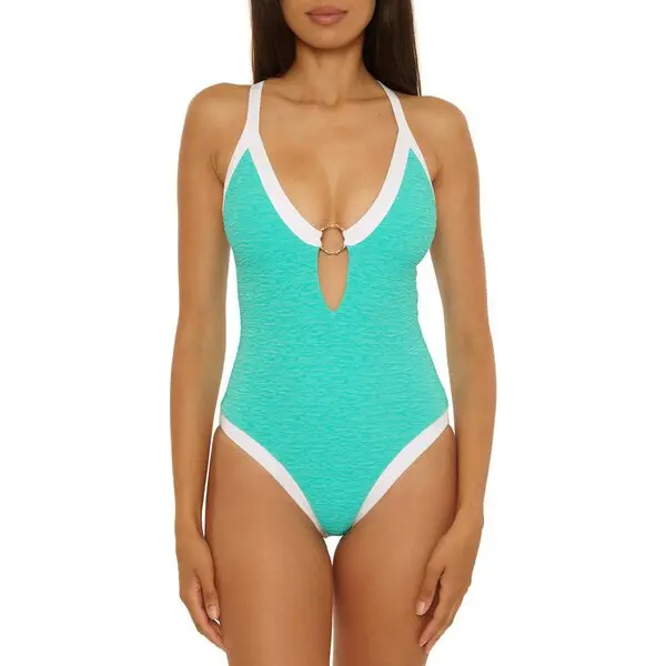 Trina Turk Indio Banded One-piece Swimsuit - Aqua