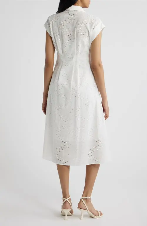 Julia Jordan Cotton Broderie Anglaise Shirtdress