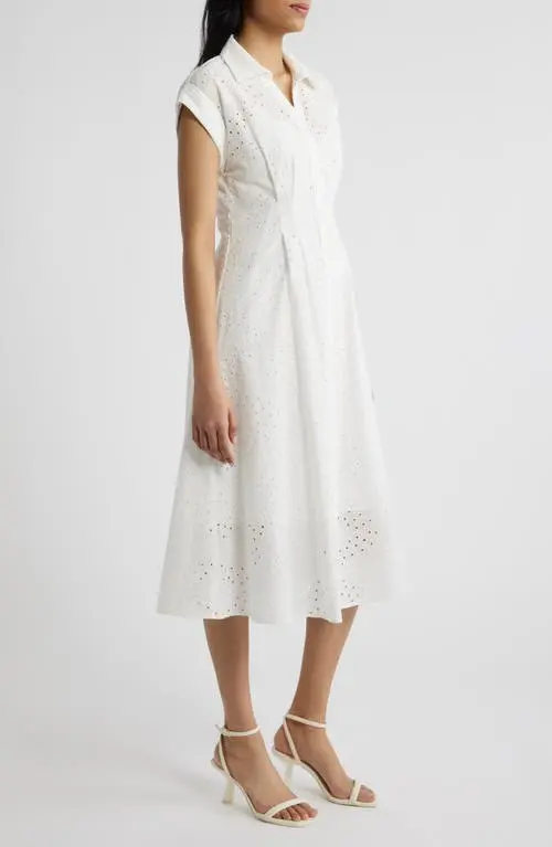 Julia Jordan Cotton Broderie Anglaise Shirtdress