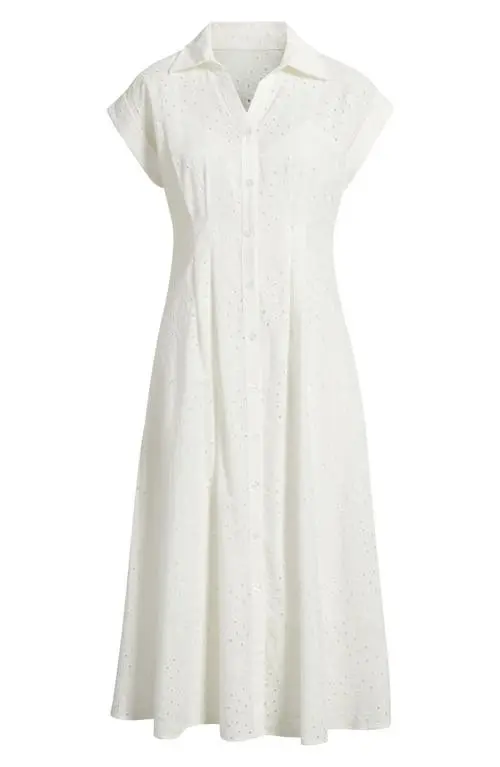 Julia Jordan Cotton Broderie Anglaise Shirtdress