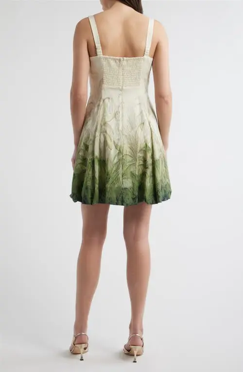 Julia Jordan Tropical Print Fit-and-flare Minidress