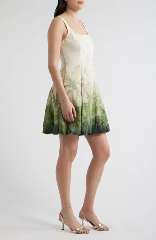 Julia Jordan Tropical Print Fit-and-flare Minidress