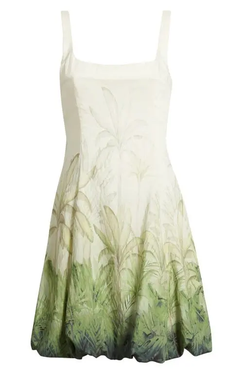 Julia Jordan Tropical Print Fit-and-flare Minidress