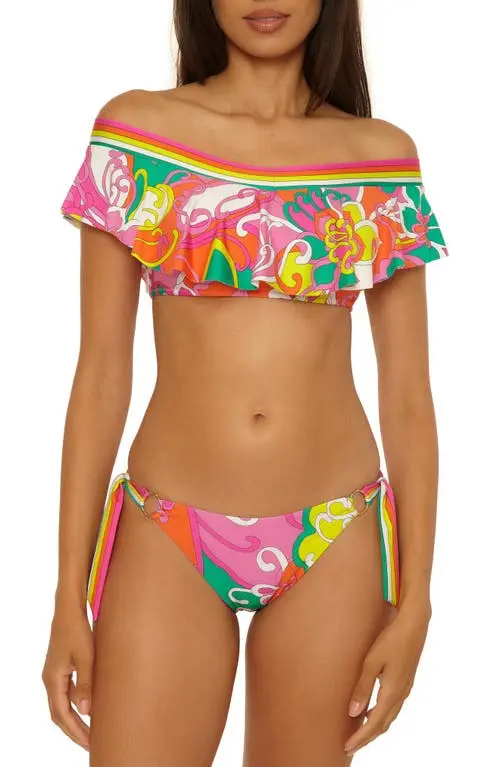 Trina Turk Elara Ruffle Off-the-shoulder Bikini Top