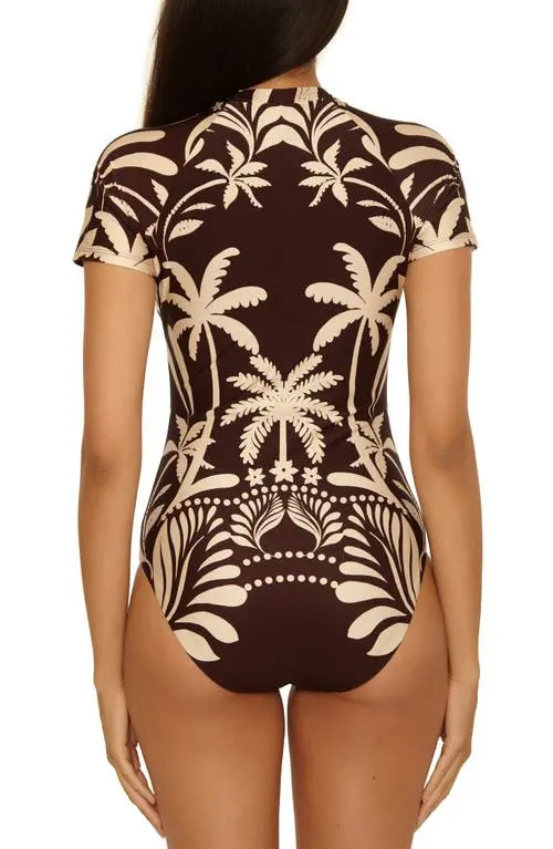 Trina Turk Syros Front Zip One-piece Swimsuit