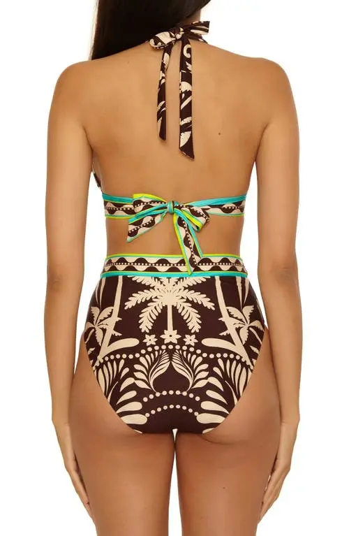 Trina Turk Syros Banded Halter Bikini Top