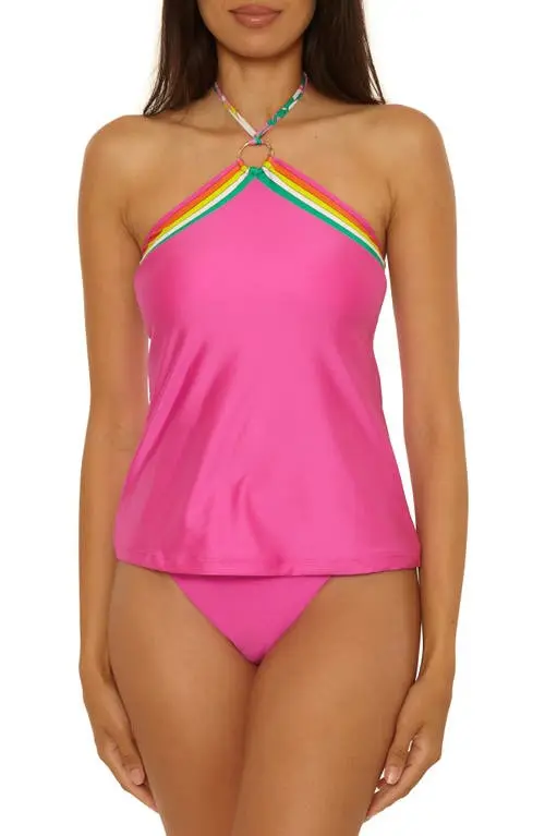 Trina Turk Elara Reversible High-neck Tankini Top