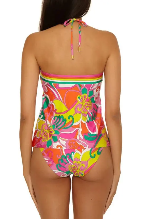 Trina Turk Elara Reversible High-neck Tankini Top