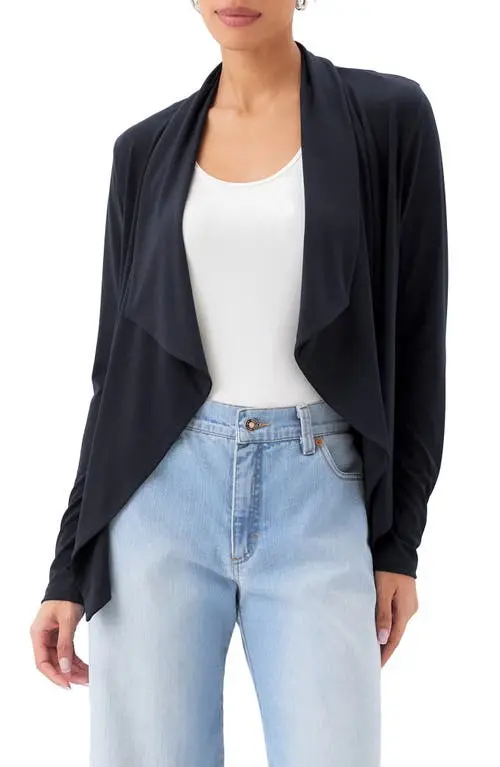 Karen Kane Open Front Cardigan - Black