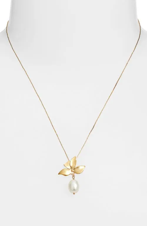 SET & STONES Maeve Freshwater Pearl Pendant Necklace - Gold