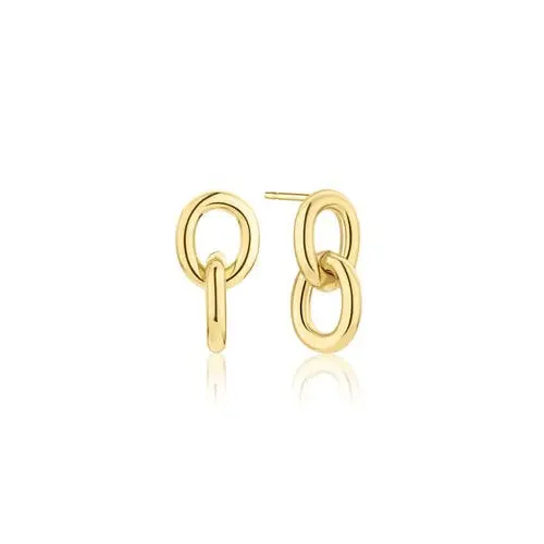 SET & STONES Clara Link Drop Earrings - Gold