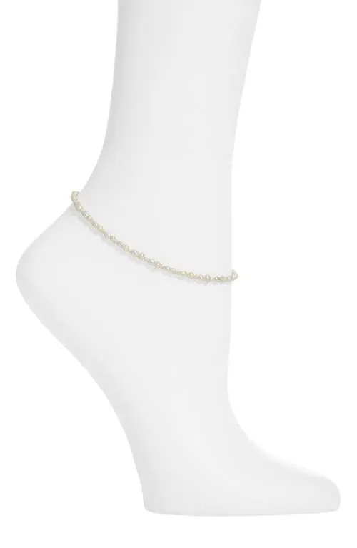SET & STONES Bowie Freshwater Pearl Anklet - Ivory