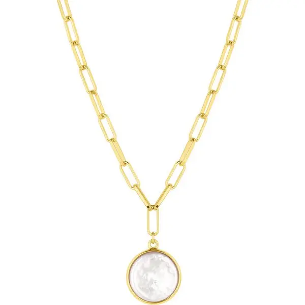 SET & STONES Capri Pearl Pendant Necklace - Gold