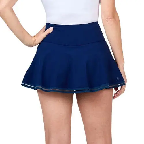 SOFIBELLA Staples 13in Tennis Skirt - Navy