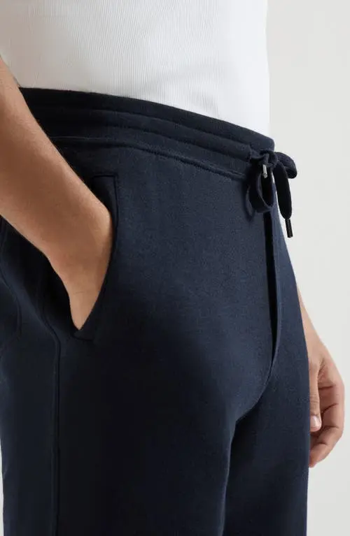 Brunello Cucinelli Cashmere And Silk French Terry Trousers - Blue