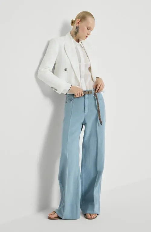 Brunello Cucinelli Loose Fit Trousers - Denim
