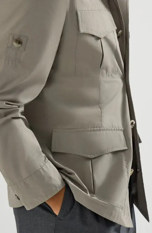 Brunello Cucinelli Water-resistant Safari Jacket - Khaki