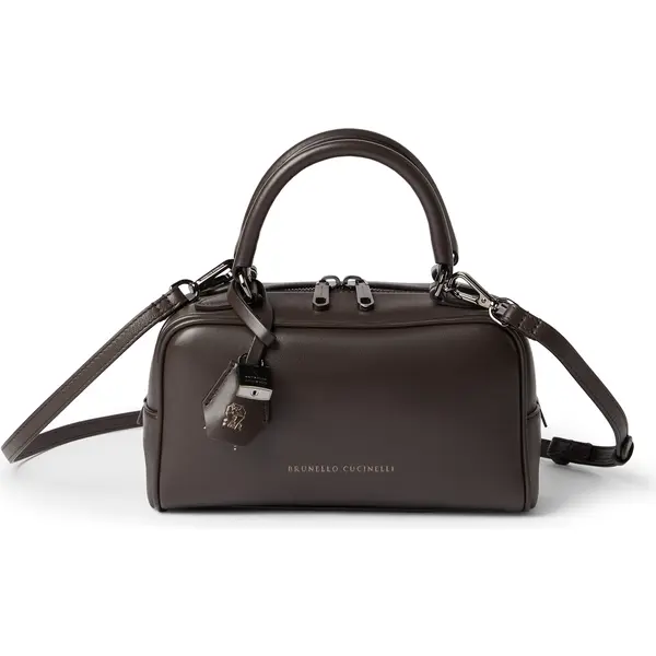 Brunello Cucinelli Small Nappa Boston Explorer Bag - Rust Brown
